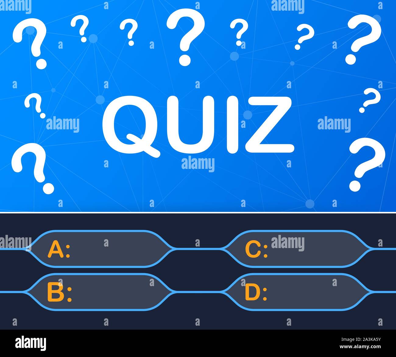 Quiz game vector illustration. Test, exam, answer, education, learning ...