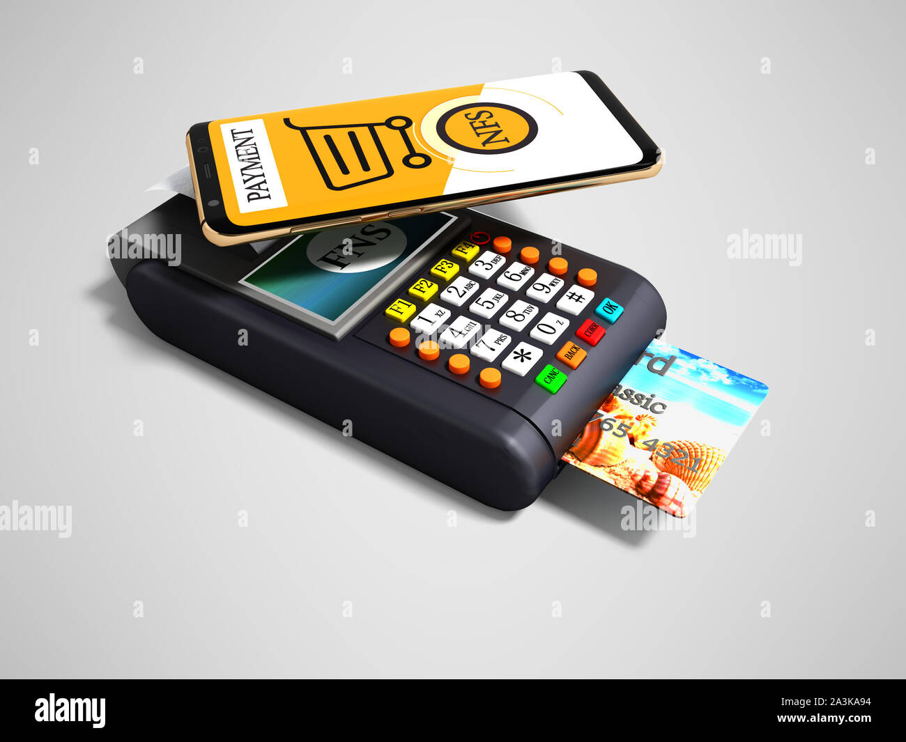 Modern Nfs payment via phone to payment card POS terminal with credit ...