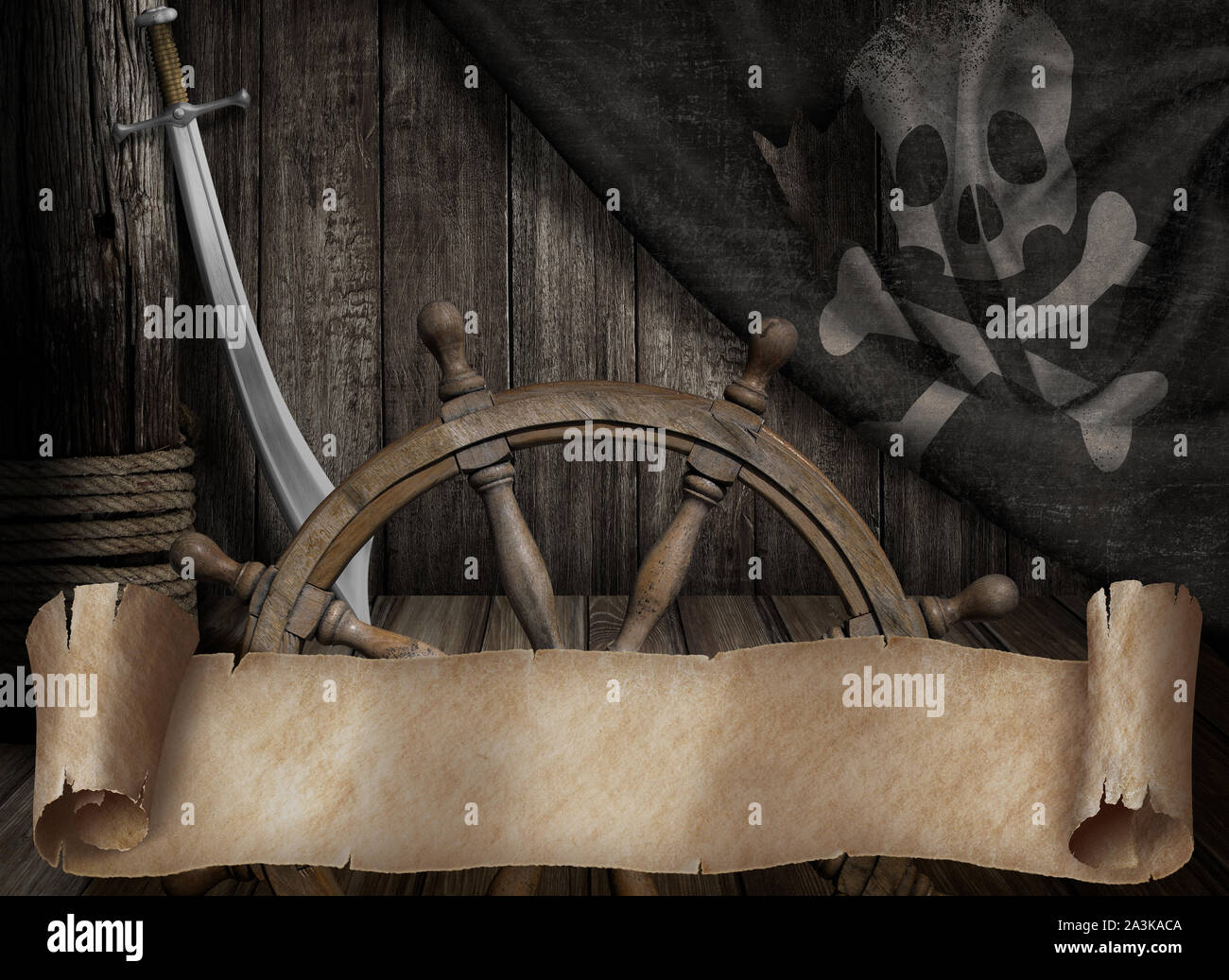 Banner flag scroll paper hi-res stock photography and images - Alamy