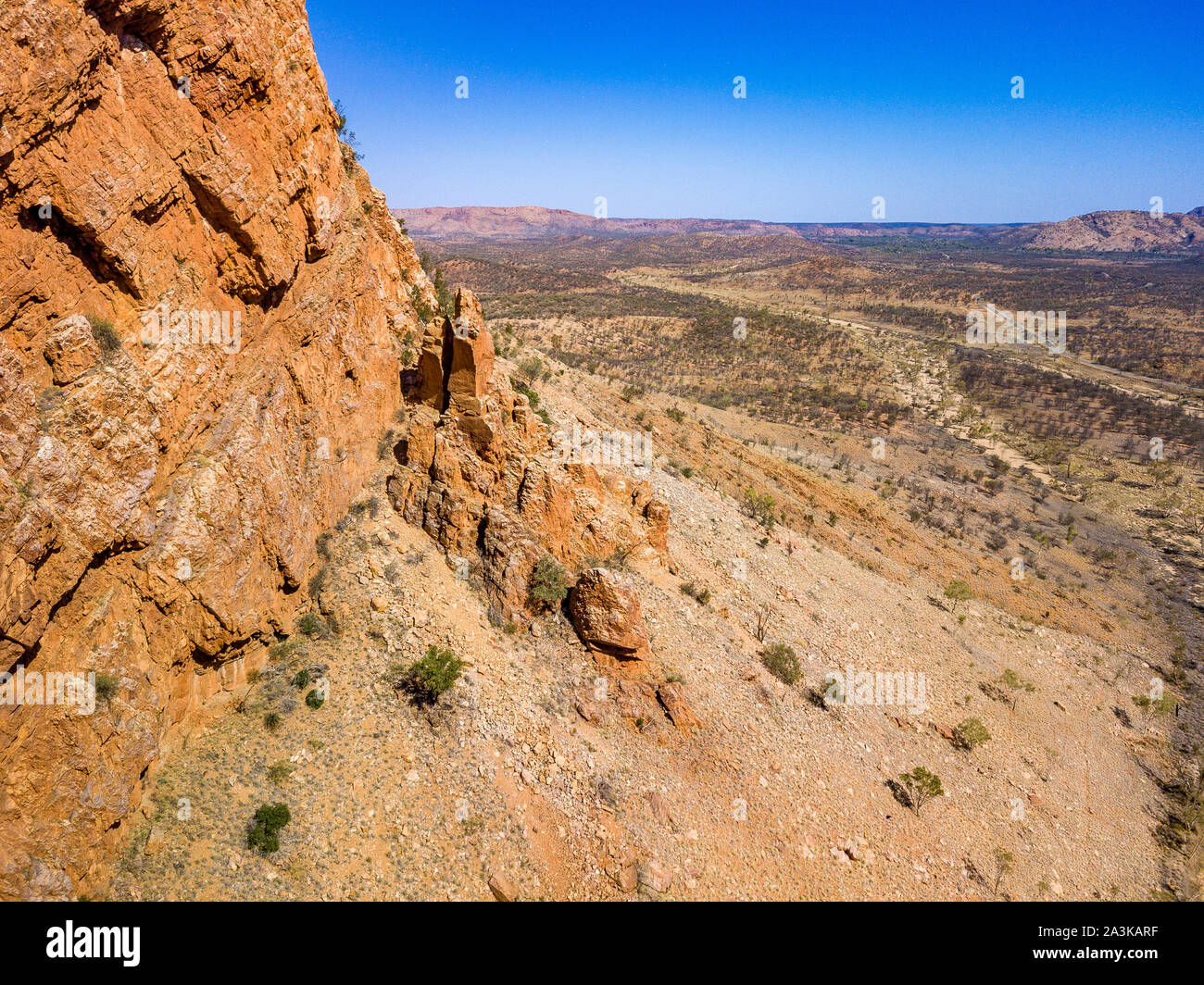 Aerial view of Simpsons Gap and surrounds in the Northern Territory ...