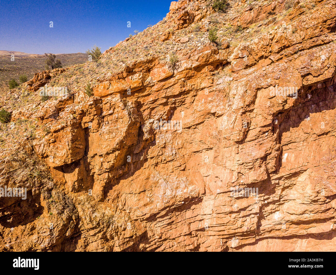 Aerial view of Simpsons Gap and surrounds in the Northern Territory ...