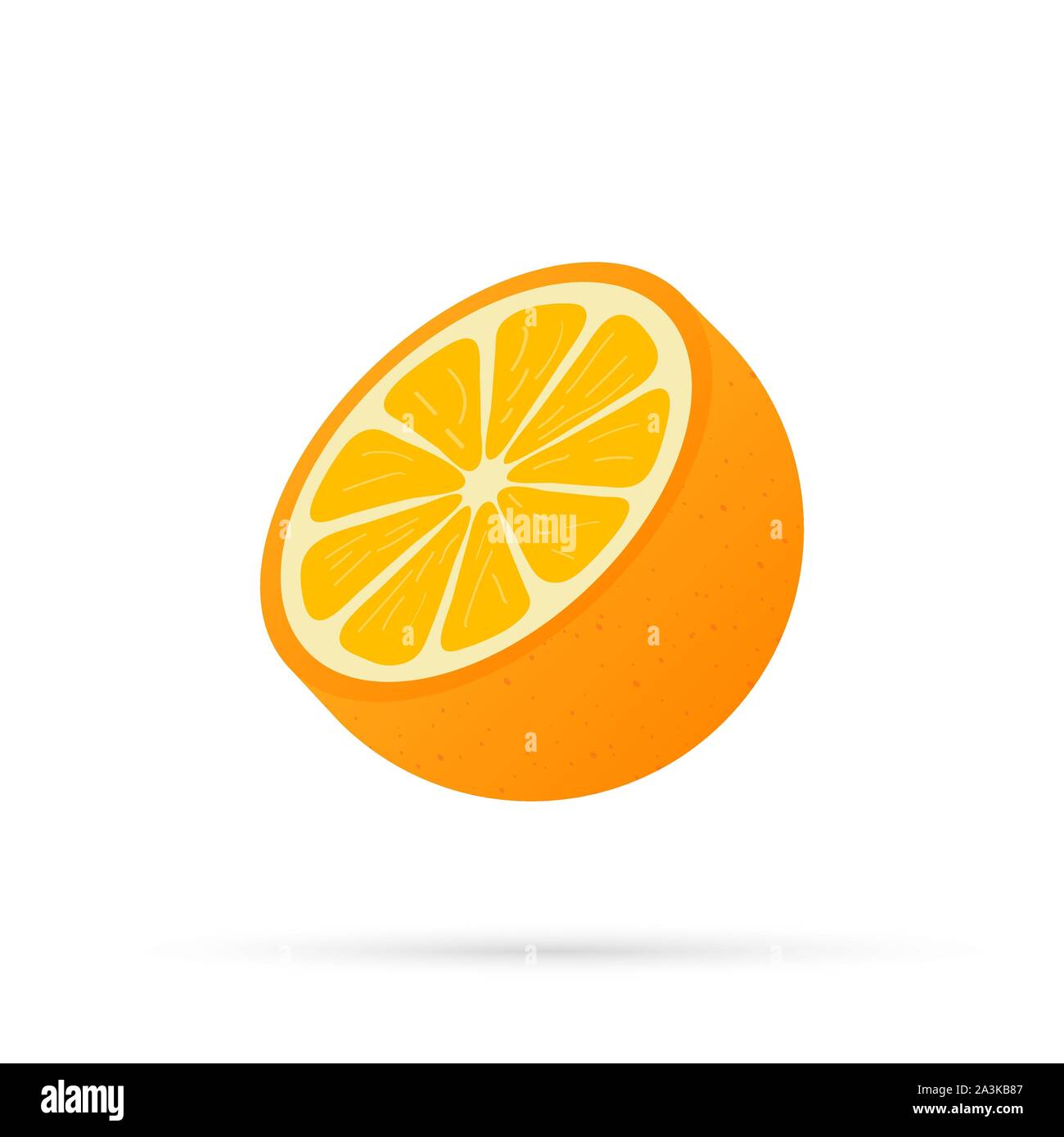 Whole and cut oranges Stock Vector Images - Alamy