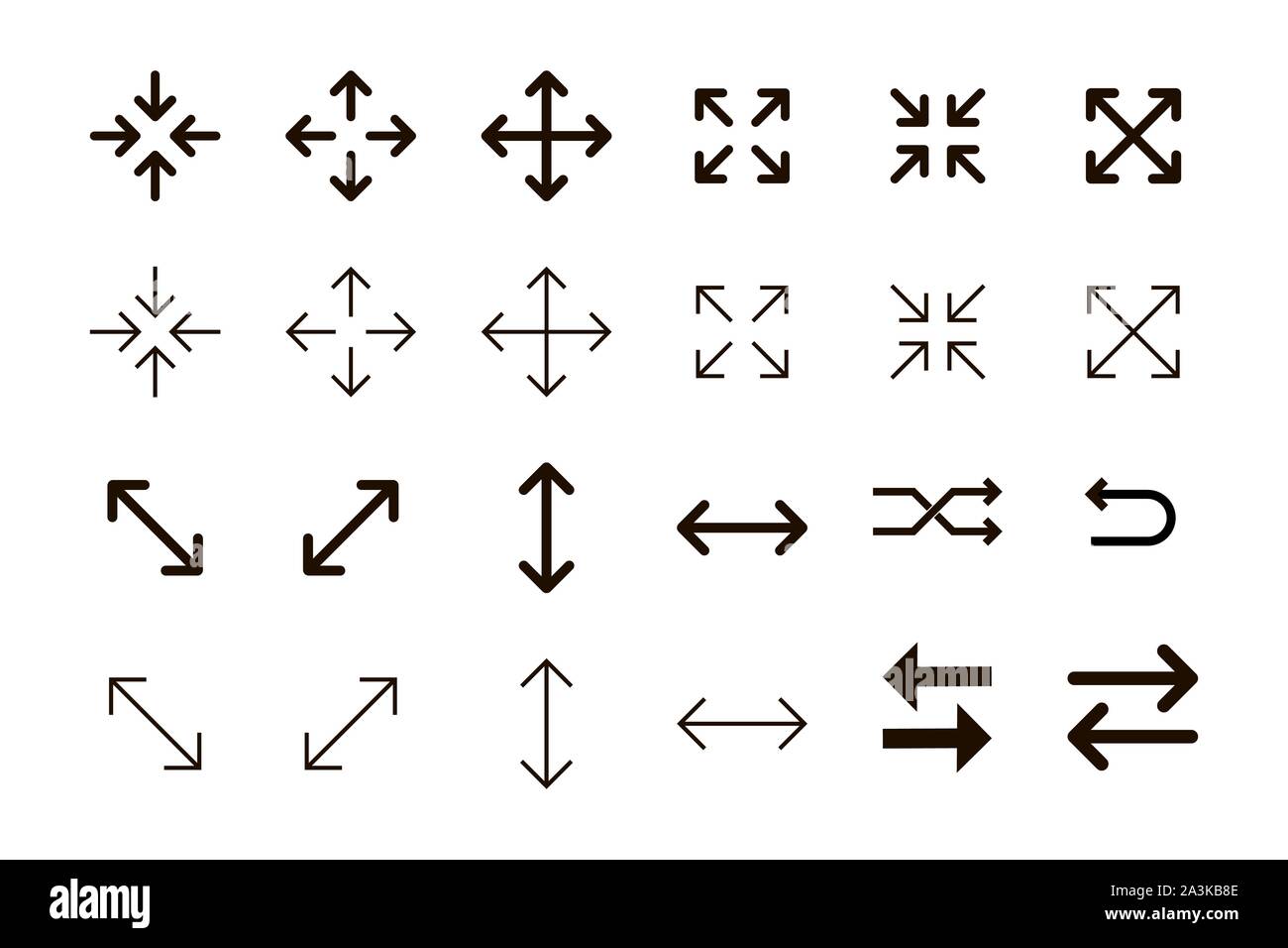 Arrows vector collection with elegant style and black color. Vector stock illustration Stock ...