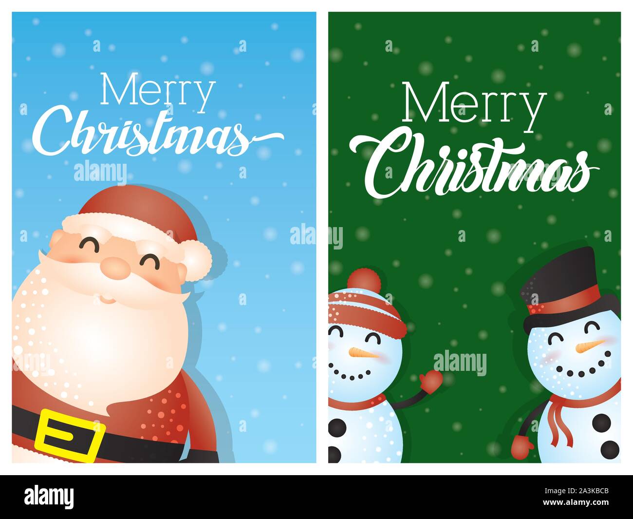 Merry Christmas Card With Santa Claus Stock Vector Image And Art Alamy