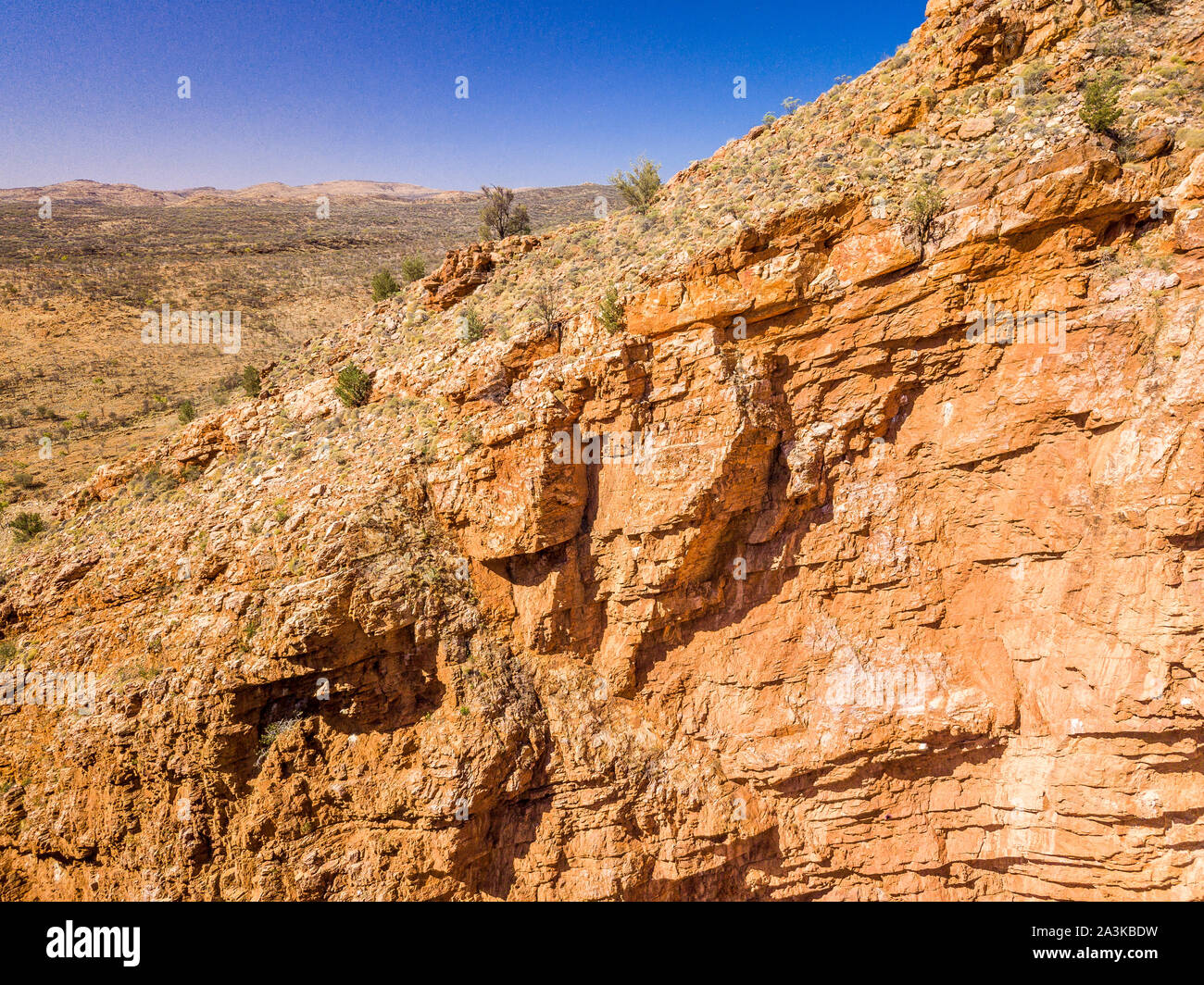 Aerial view of Simpsons Gap and surrounds in the Northern Territory ...
