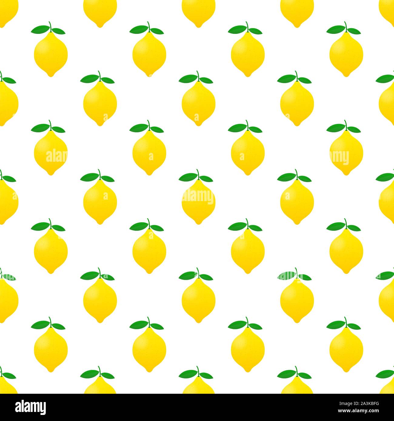 Lemon pattern. Yellow lemon vector stock illustration isolated on white ...