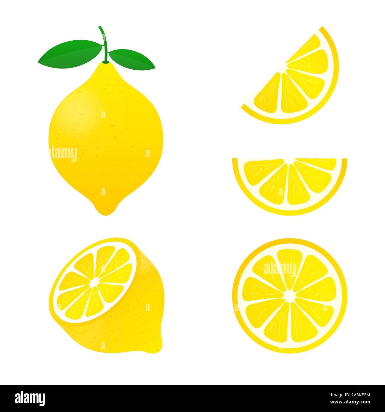 Lemon. Yellow lemon vector stock illustration isolated on white ...