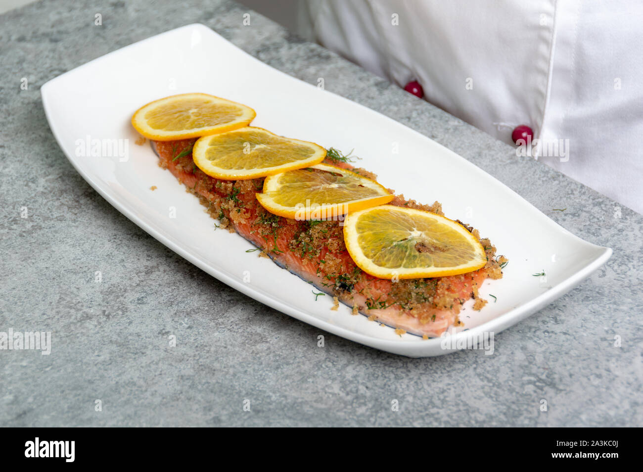 curing fresh fish salmon and trout Stock Photo - Alamy