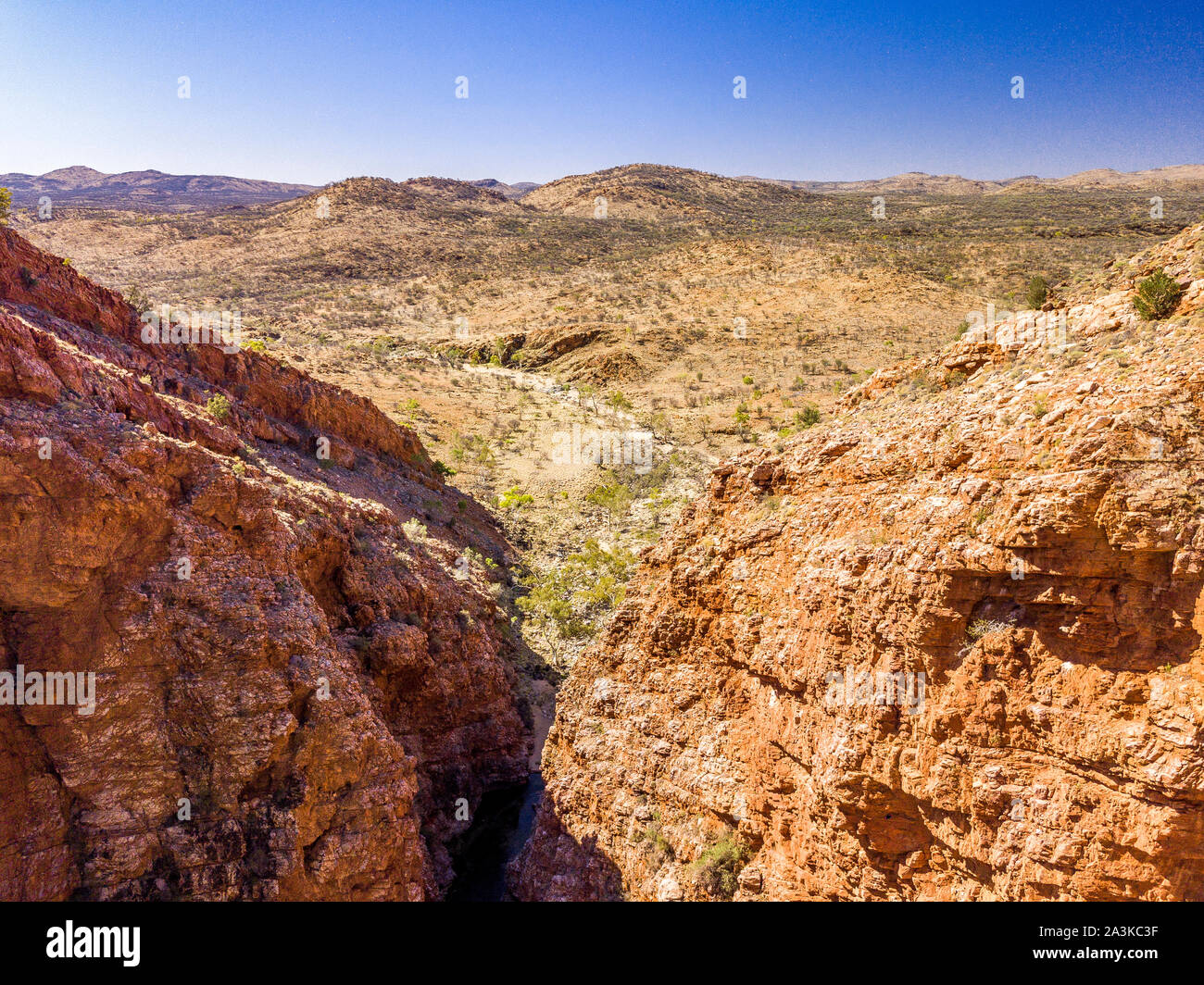 Aerial view of Simpsons Gap and surrounds in the Northern Territory ...