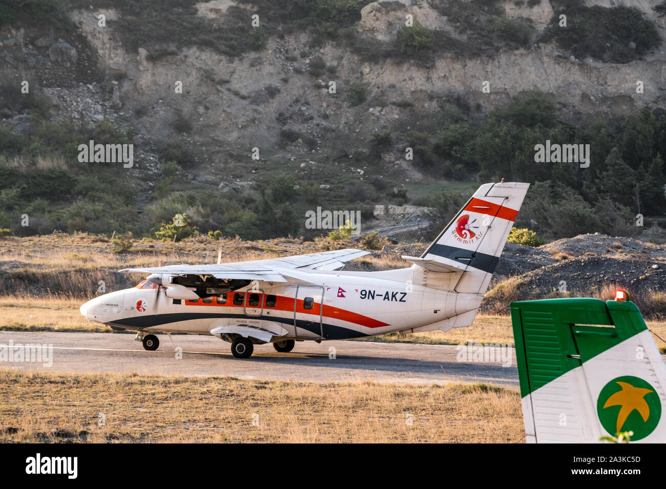 Aircraft of Summit Air in Jomsom airport, Lower Mustang, Nepal Stock ...