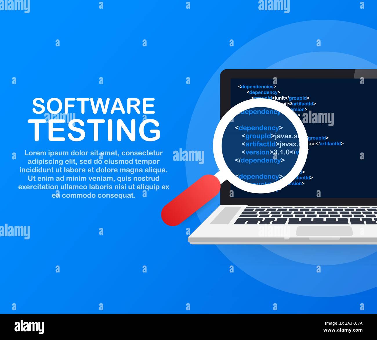 Software Testing Software Development Workflow Process Coding Testing Analysis Concept Vector