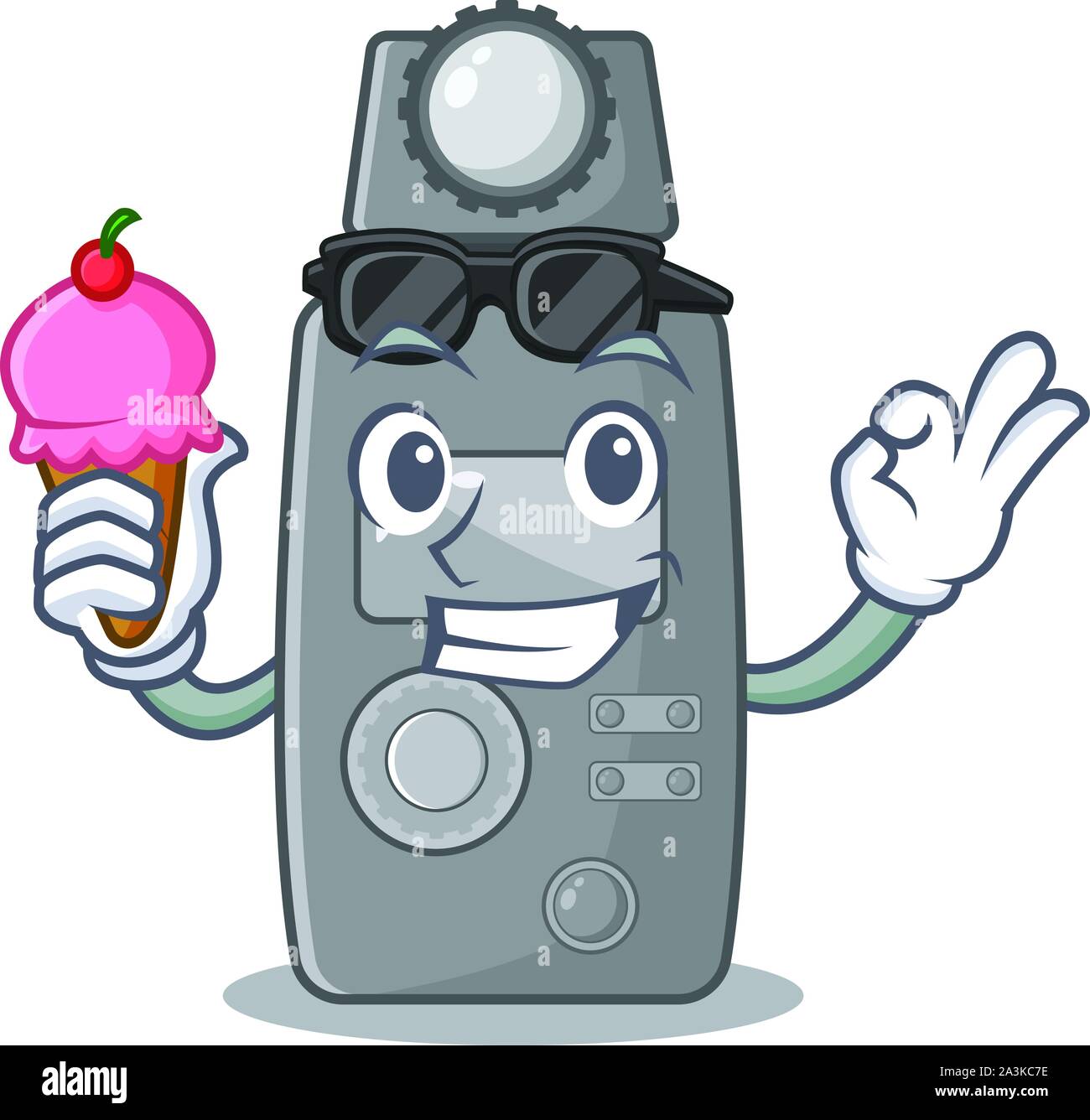 With ice cream light meter isolated with the cartoon Stock Vector Image ...