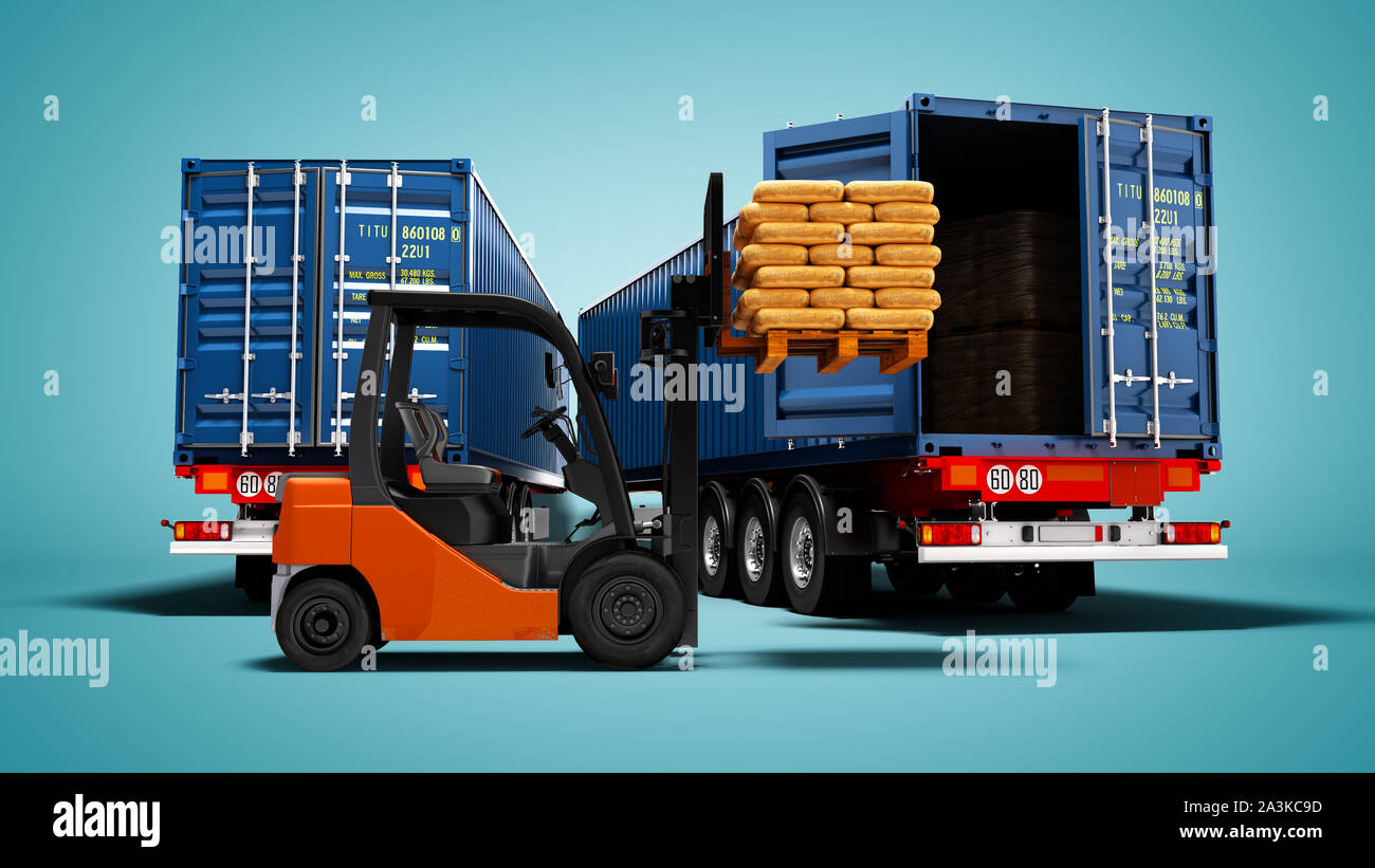 Freight, package packaging, warehouse logistics and the concept of ...