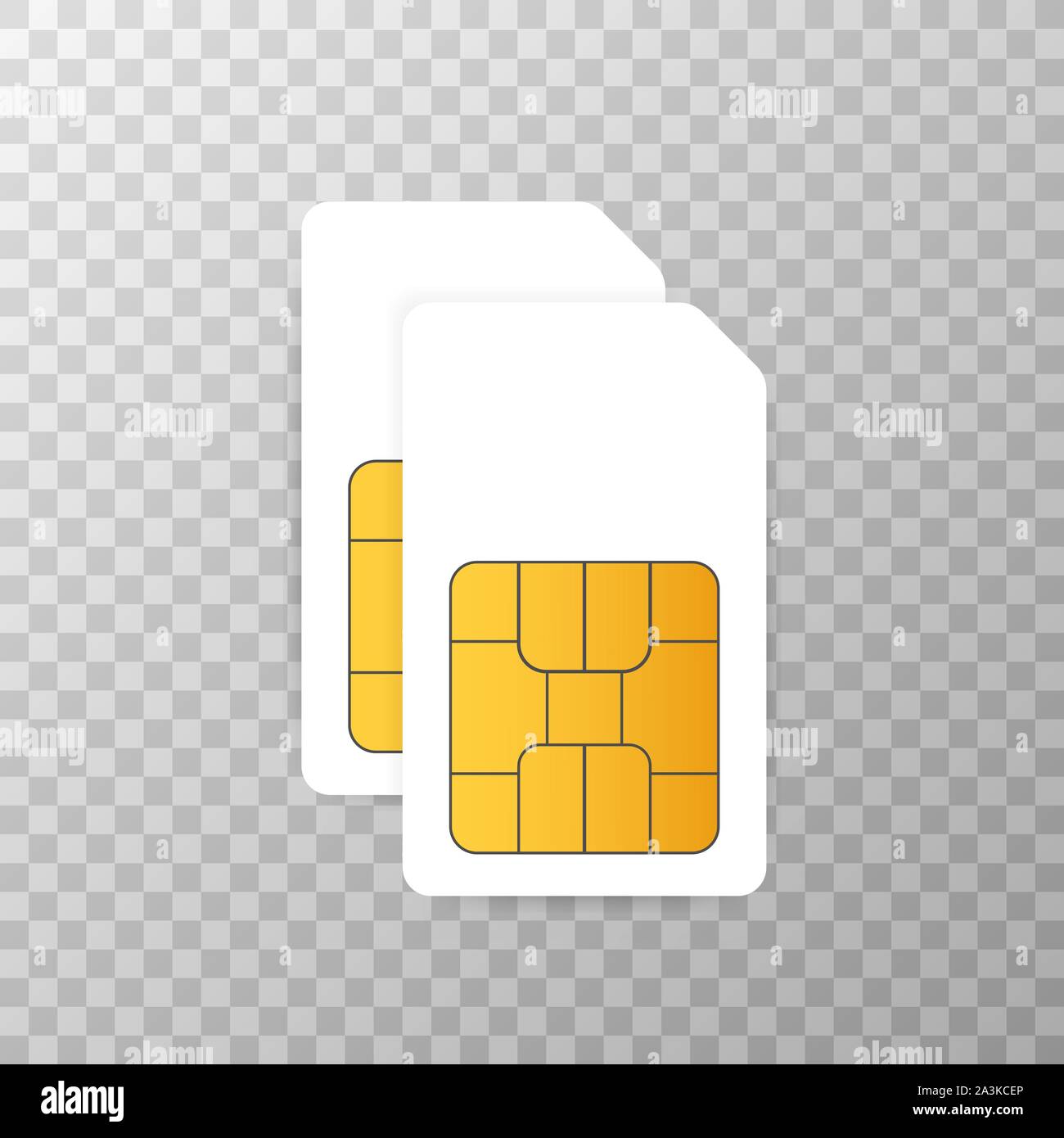 Vector Mobile Cellular Phone Sim Card Chip Isolated on Background ...