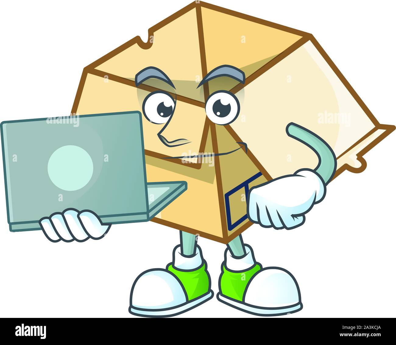With laptop box cardboard open for goods packaging Stock Vector Image ...