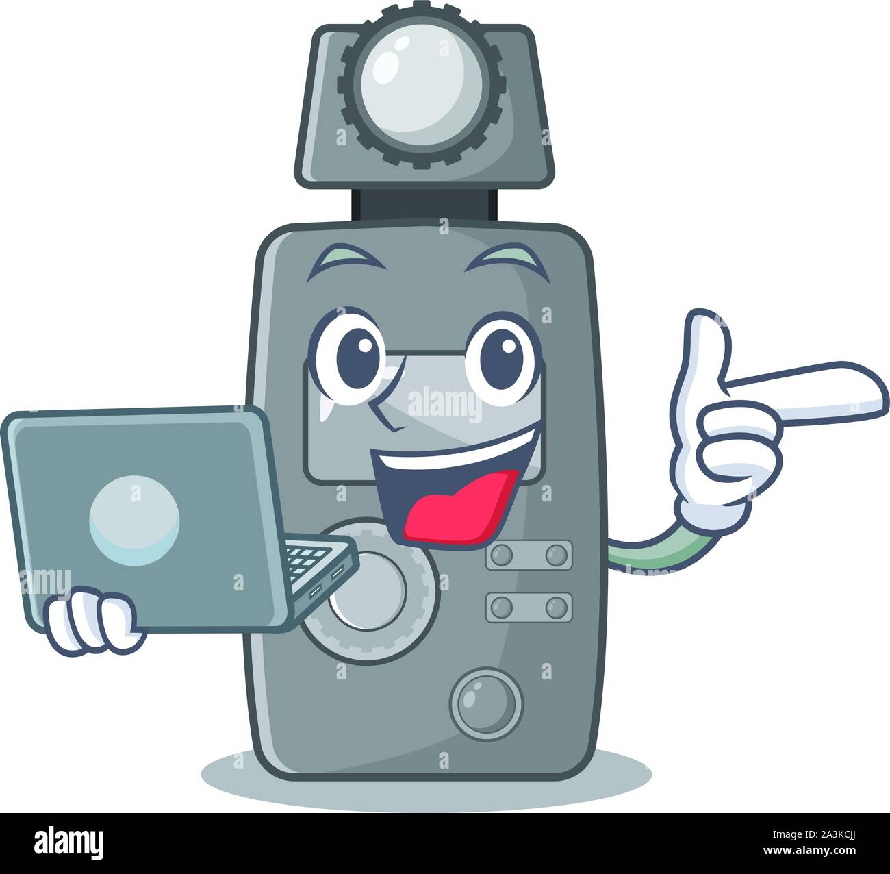 With laptop light meter character the shape mascot Stock Vector Image ...