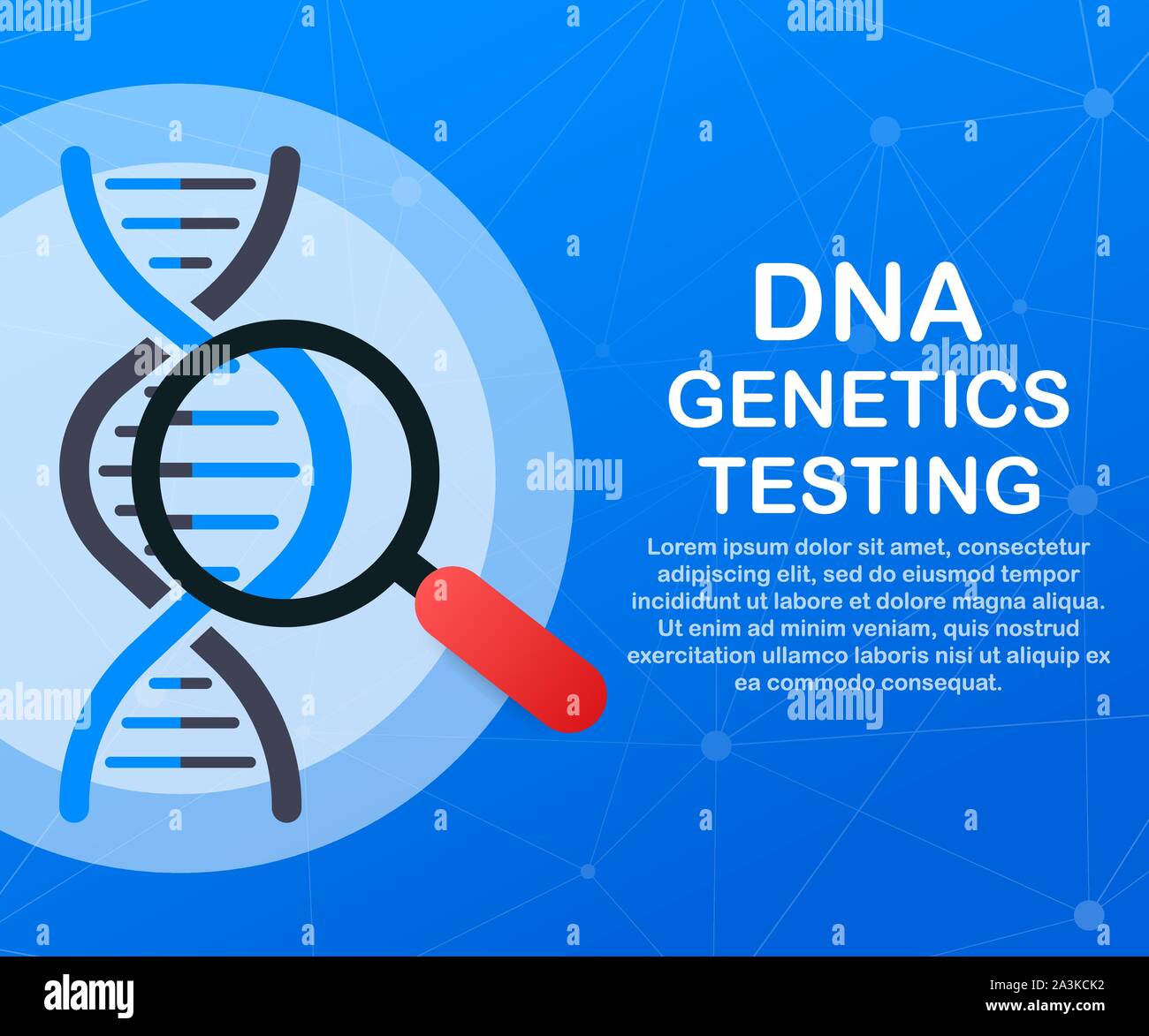 DNA testing, genetic diagnosis concept. Genetic engineering concept ...