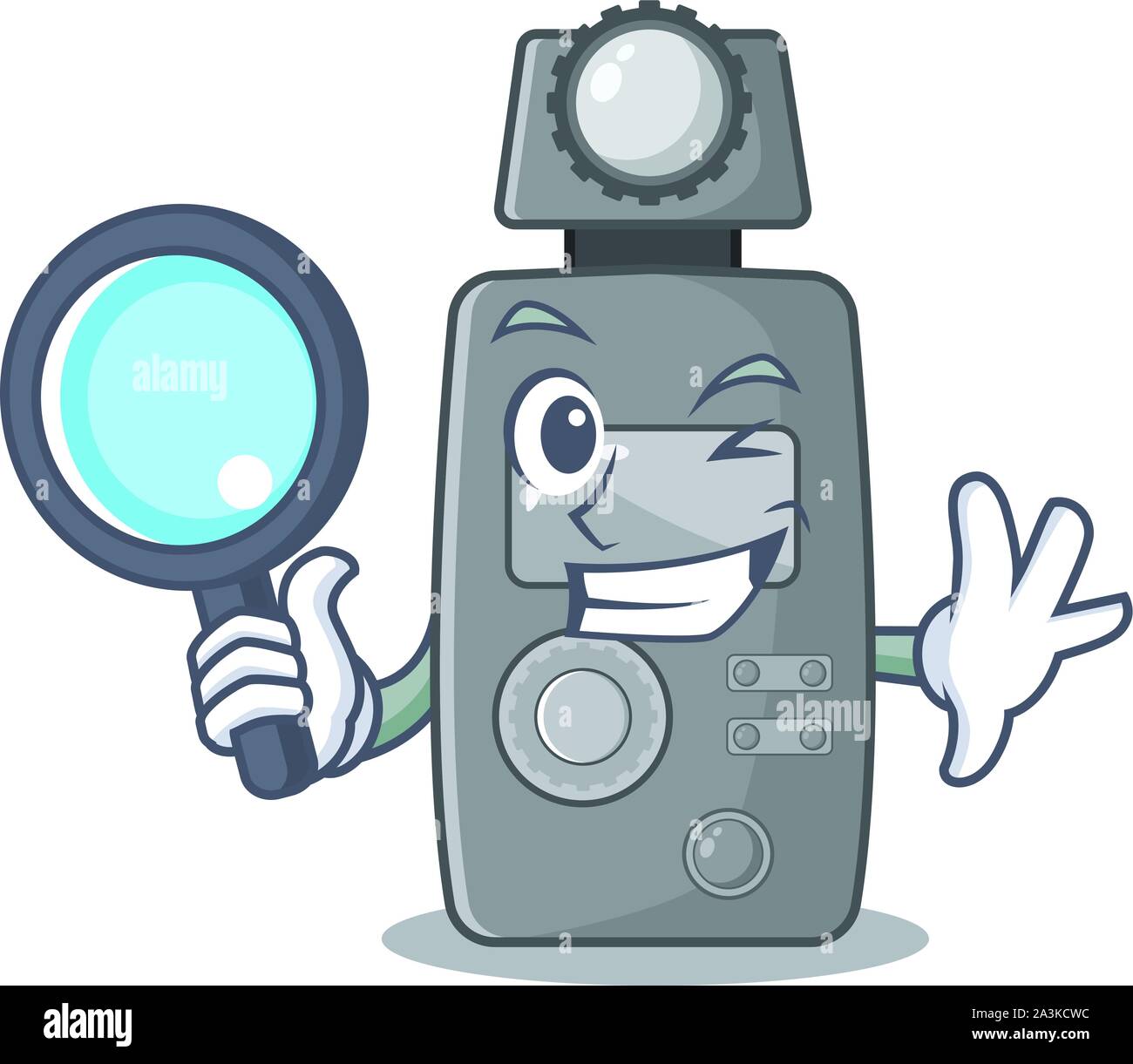 Detective light meter isolated with the cartoon Stock Vector Image ...