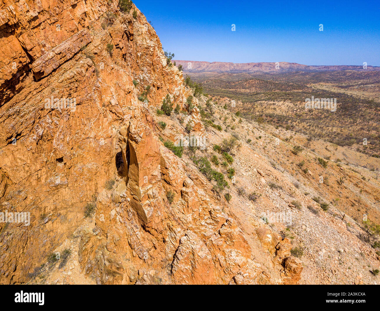 Aerial view of Simpsons Gap and surrounds in the Northern Territory ...