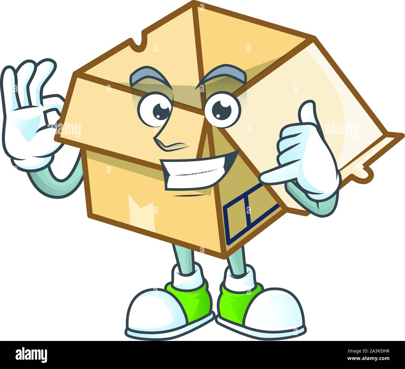 Call me cardboard open isolated on white background Stock Vector Image ...