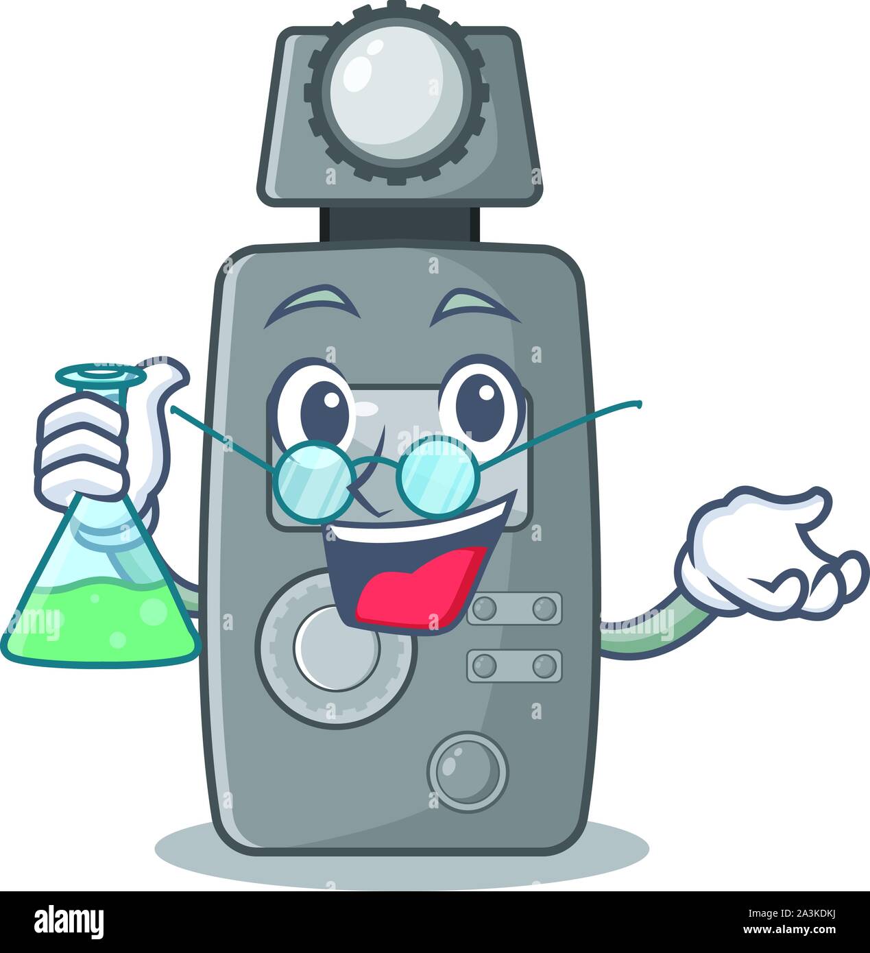 Professor light meter isolated with the cartoon Stock Vector Image ...