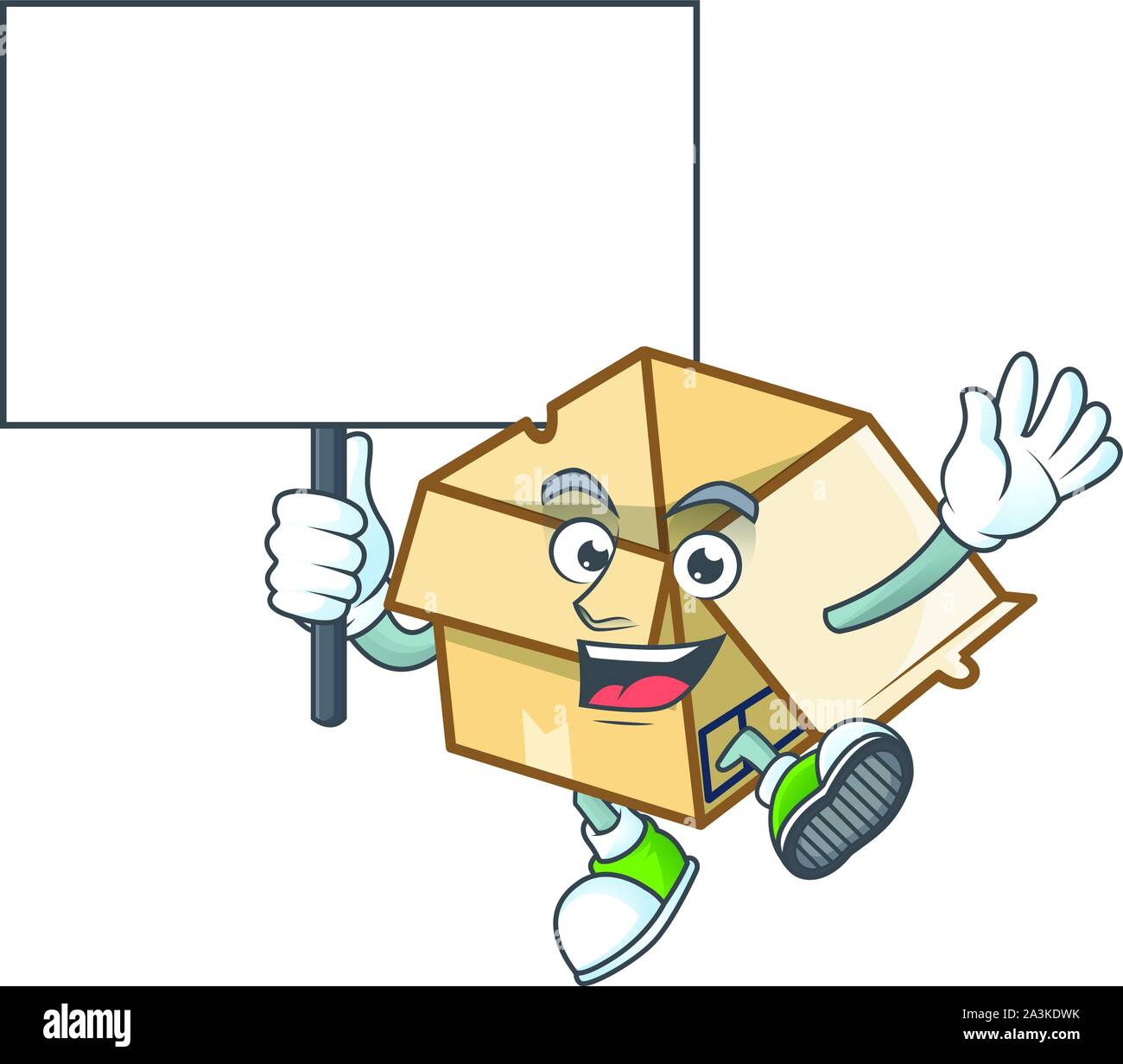 Bring board box cardboard open for goods packaging Stock Vector Image ...