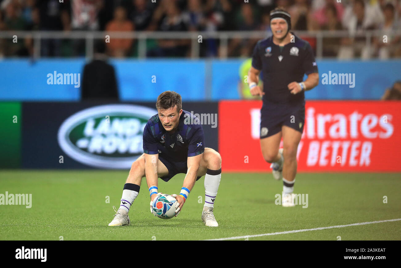 Scotland's George Horne in action during the 2019 Rugby World Cup Pool ...
