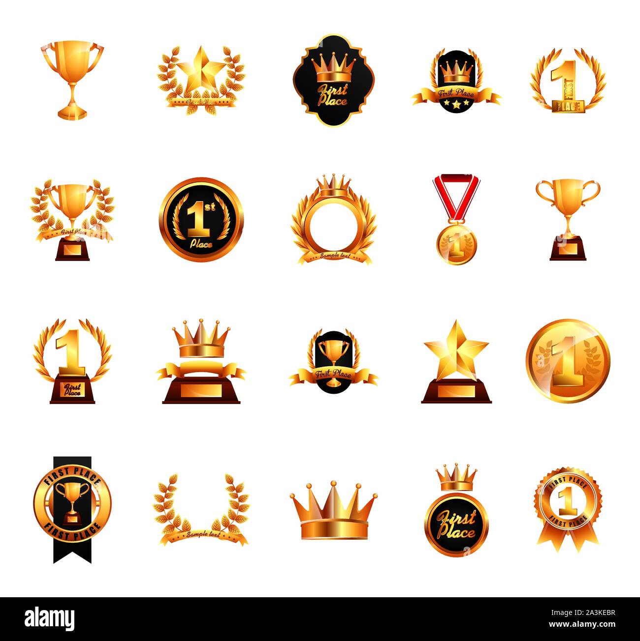 Isolated awards icon set vector design Stock Vector Image & Art - Alamy