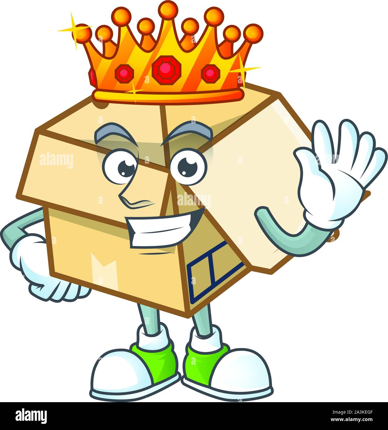 King cardboard open isolated on white background Stock Vector Image ...