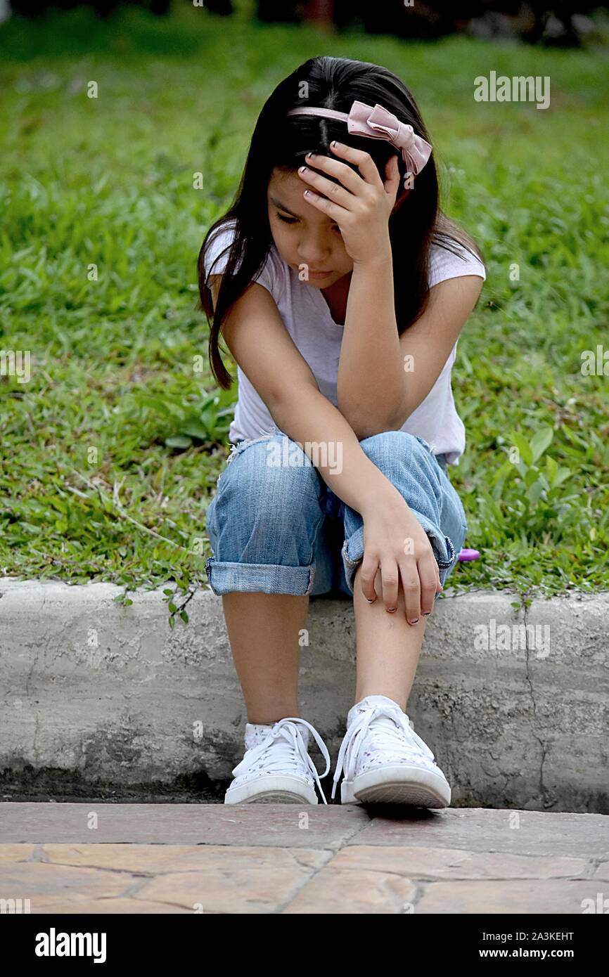 Girl And Failure Stock Photo - Alamy
