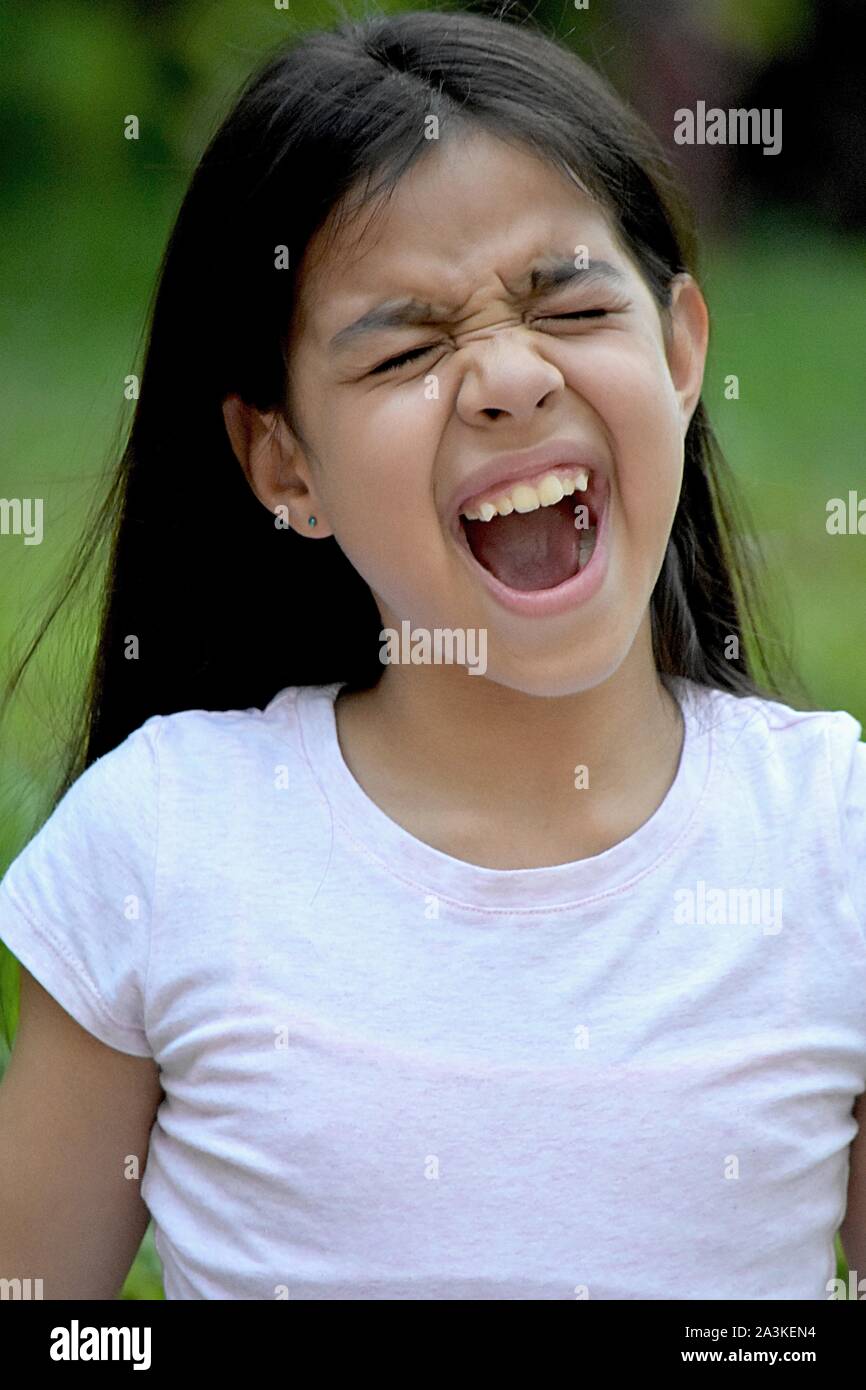 Shocked Female Tween Stock Photo - Alamy