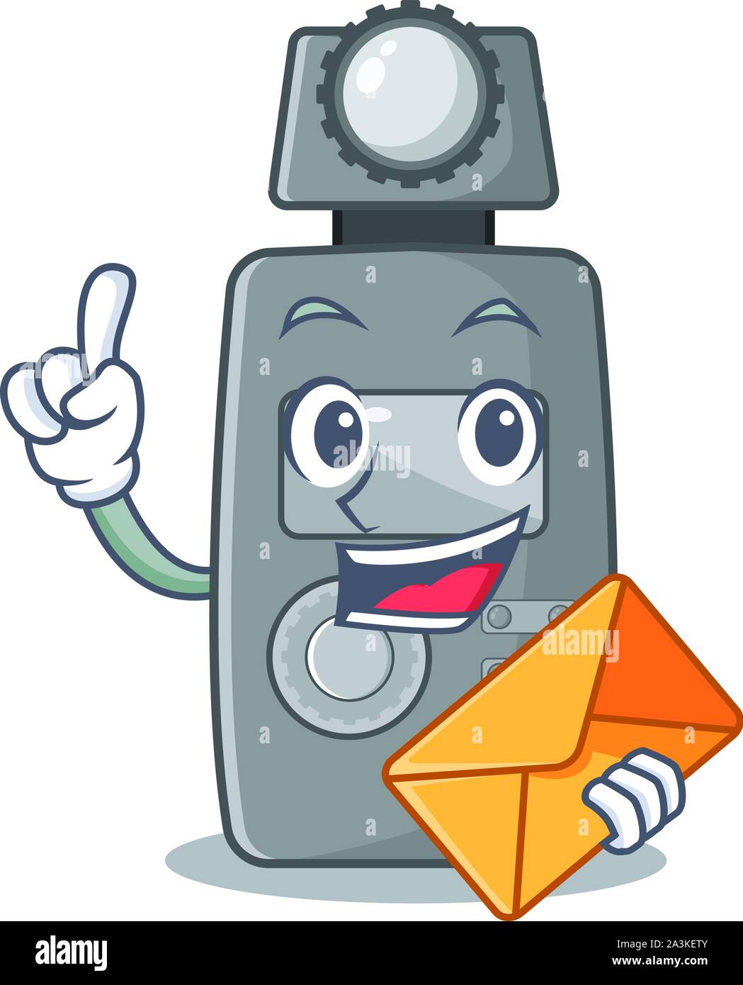 With envelope light meter isolated with the cartoon Stock Vector Image ...