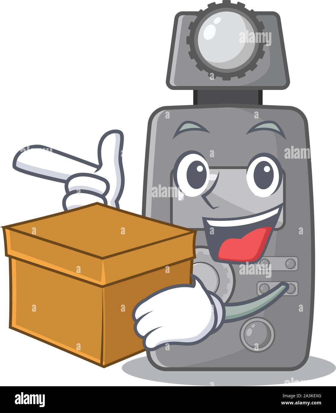 With box light meter isolated with the cartoon Stock Vector Image & Art ...