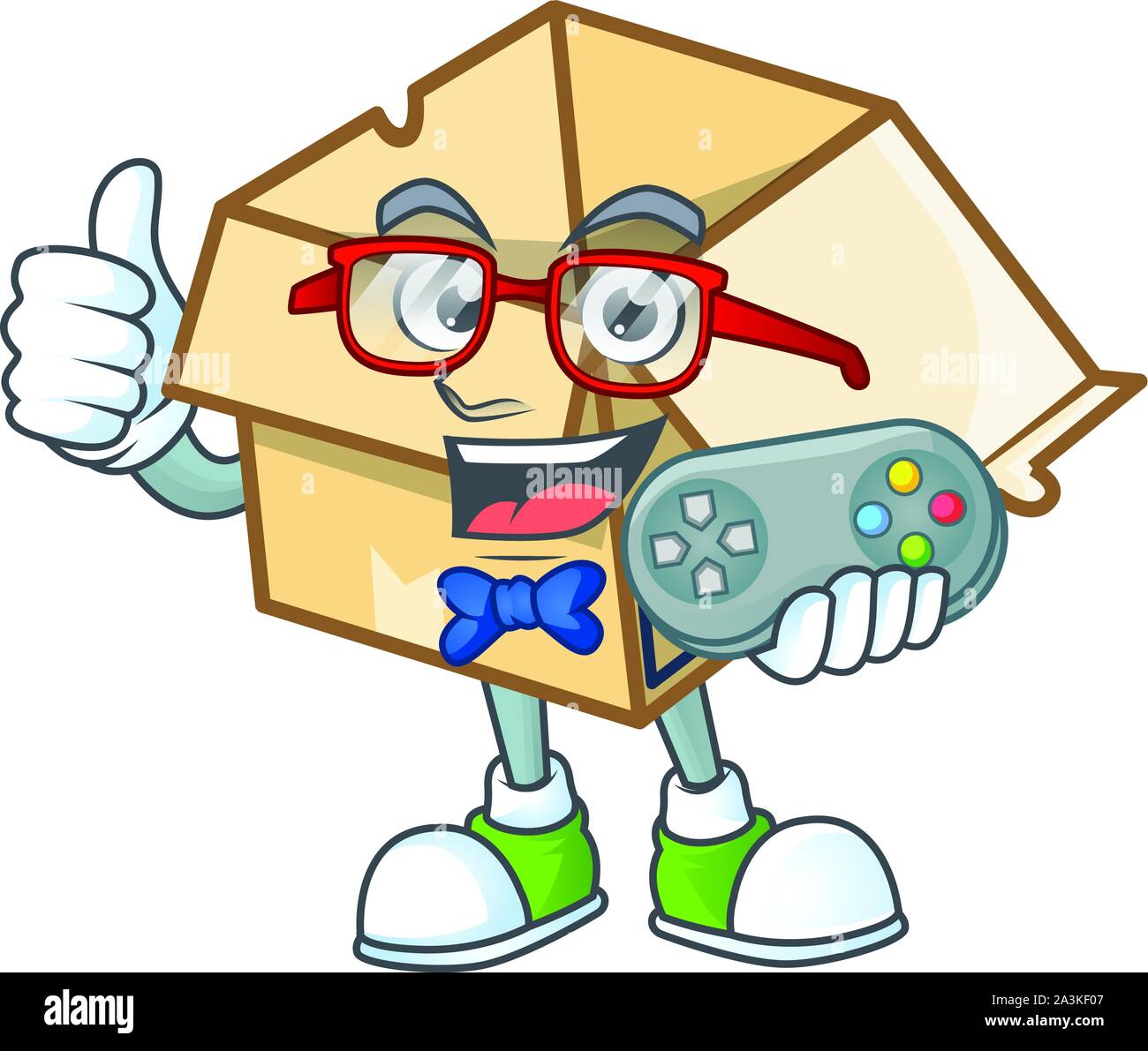 Gamer cardboard open in the cartoon shape Stock Vector Image & Art - Alamy