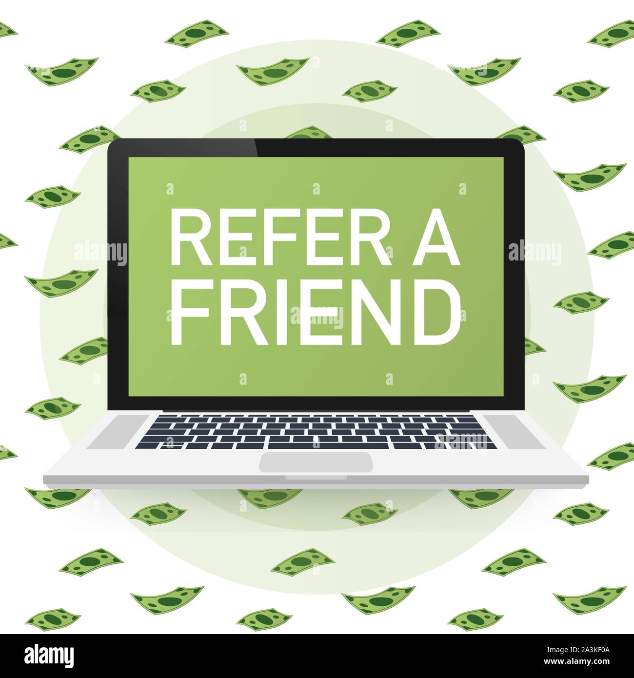 Refer a Friend Concept. Can use for, landing page, template, ui, web ...