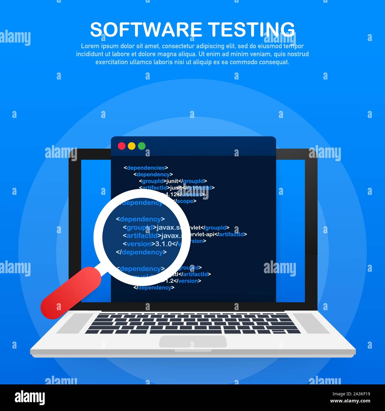 Software Testing Software Development Workflow Process Coding Testing Analysis Concept Vector 0799