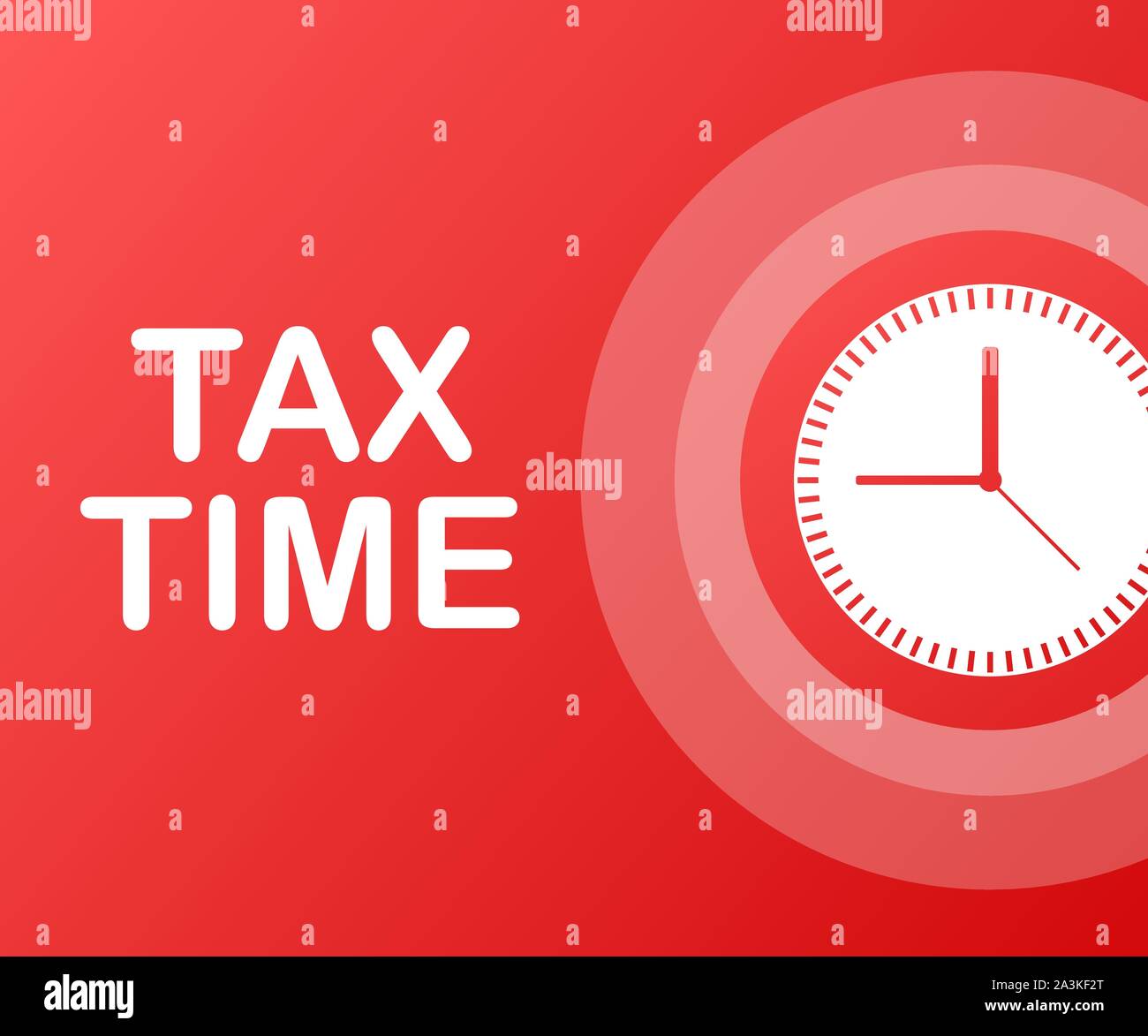 Tax time design, deadline, planning. Vector stock illustration Stock ...