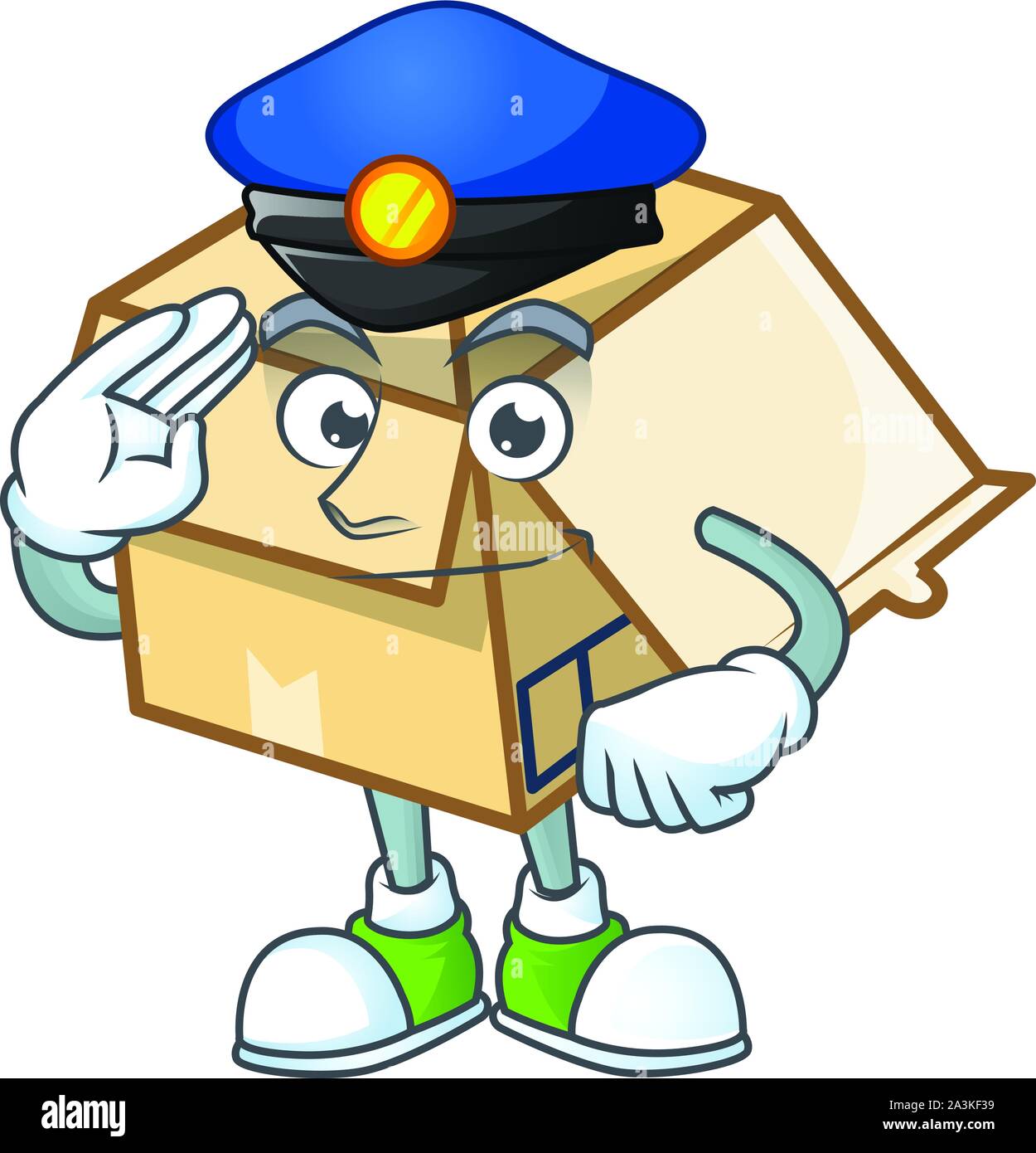 Police box cardboard open for goods packaging Stock Vector Image & Art ...