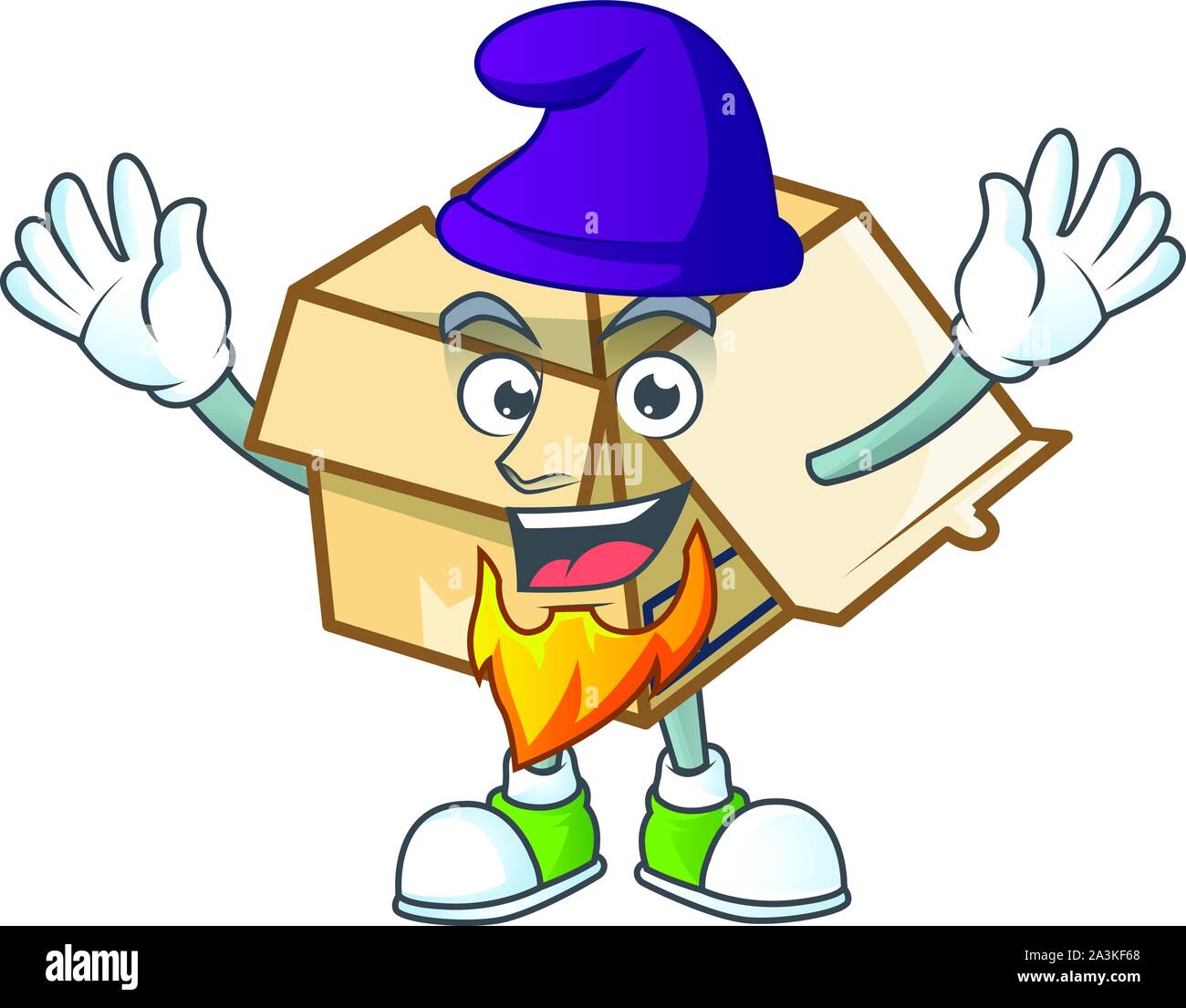 Elf box cardboard open for goods packaging Stock Vector Image & Art - Alamy