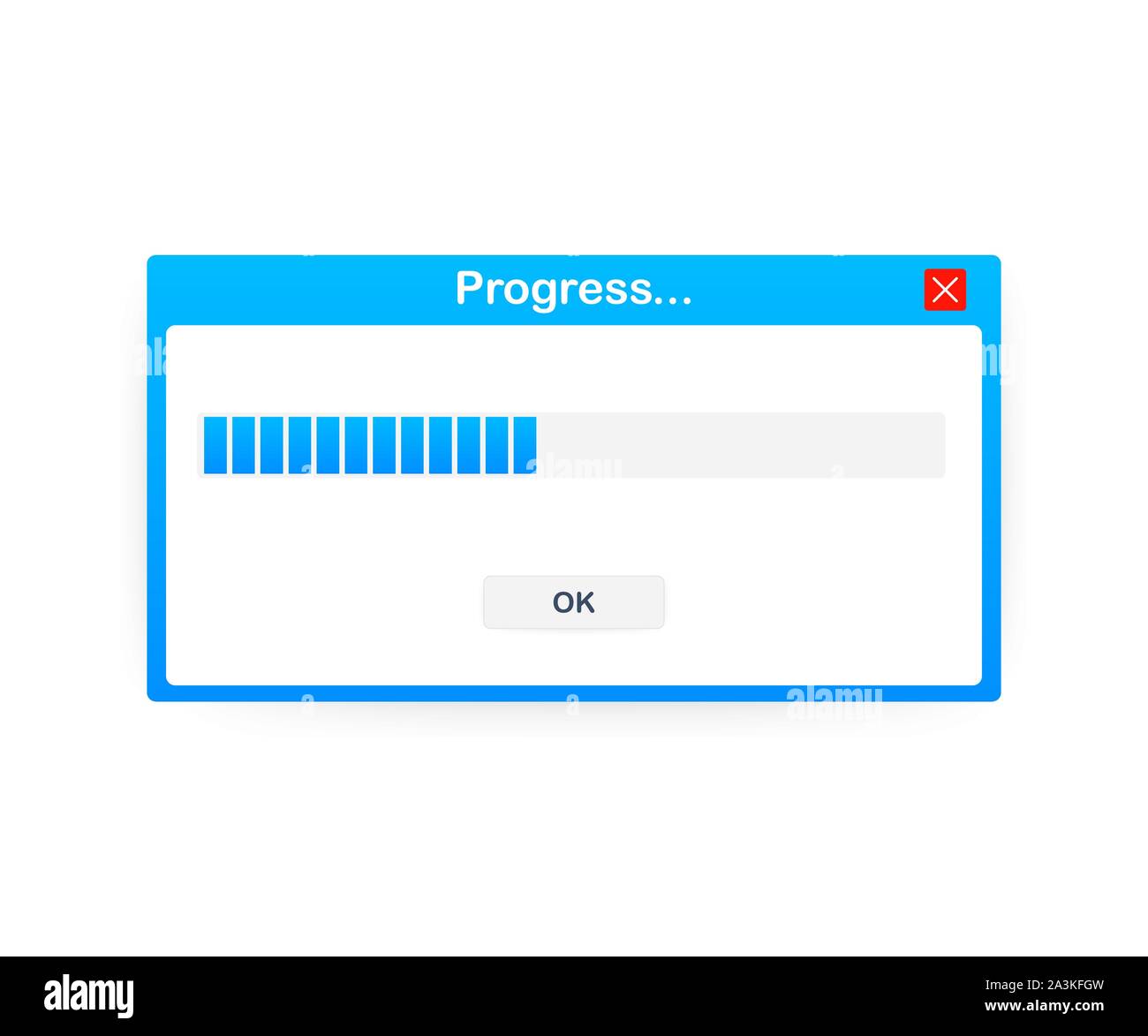 Loading data window with progress bar on white background. Vector stock ... Loading data window with progress bar on white background. Vector stock ...