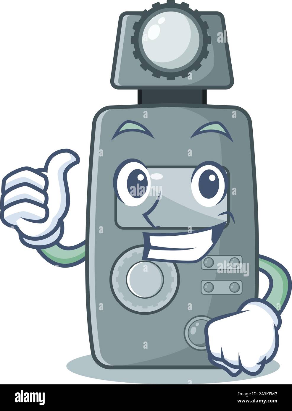 Thumbs up light meter isolated with the cartoon Stock Vector Image ...