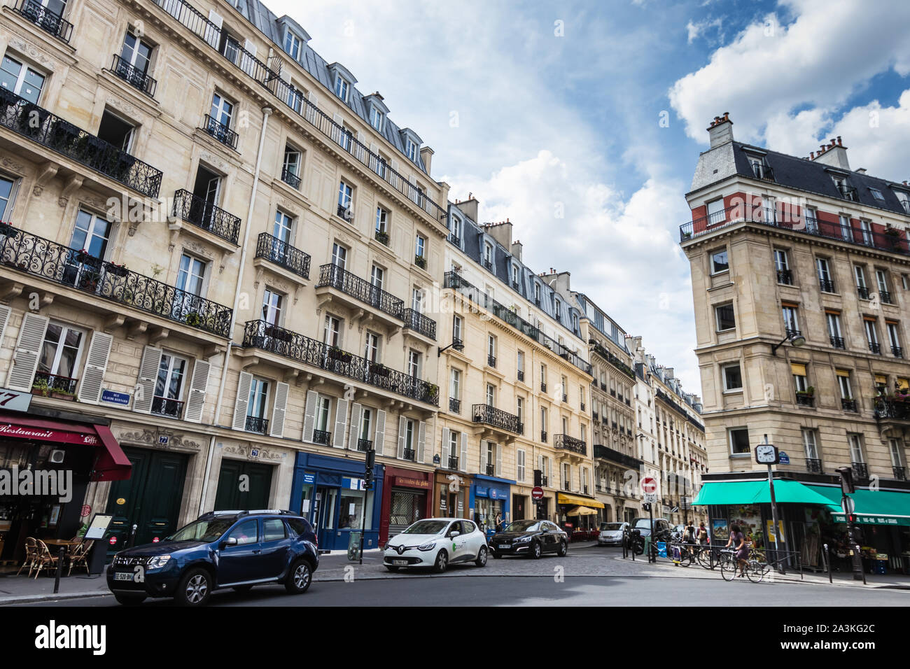 The intersection of rue Gay-Lussac and rue Claude Bernard, Paris Stock ...