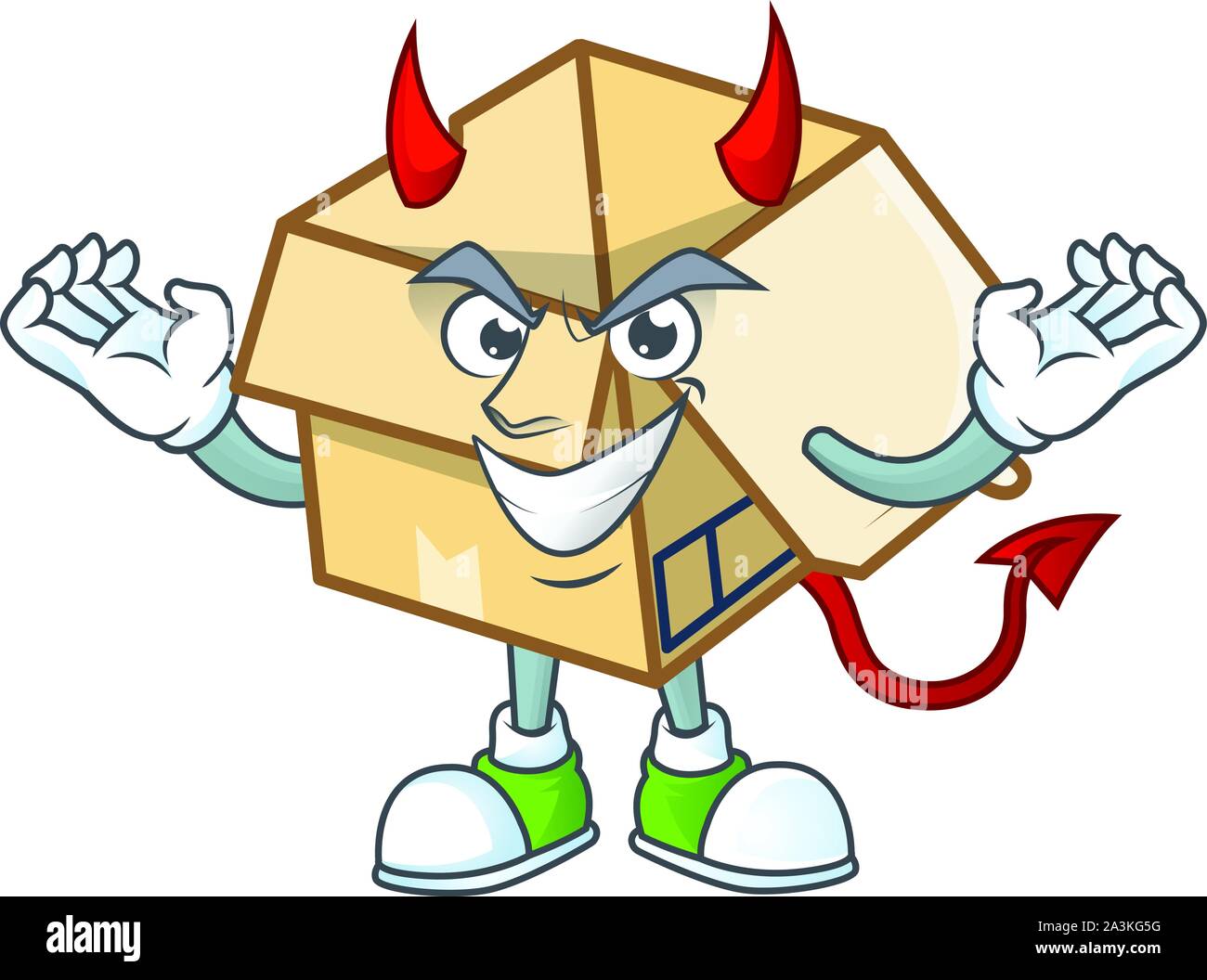 Devil cardboard open in the cartoon shape Stock Vector Image & Art - Alamy