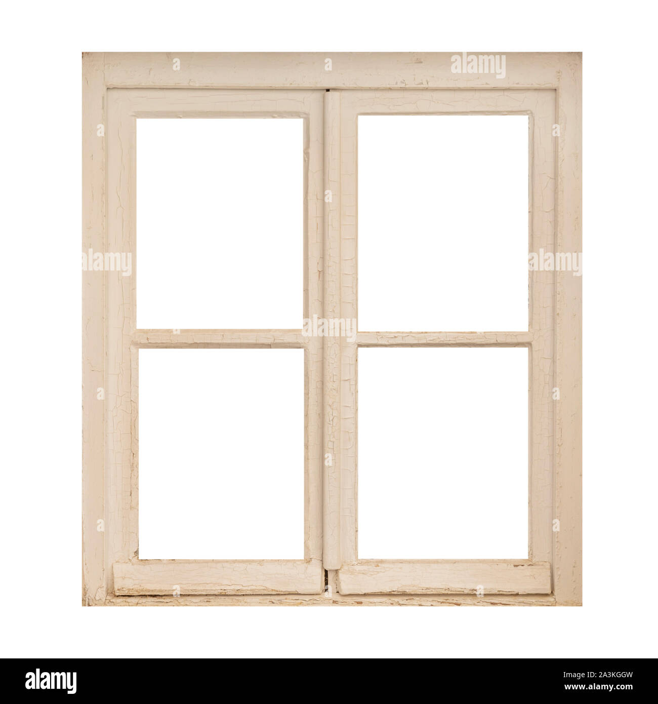 White wooden window isolated on white background Stock Photo - Alamy