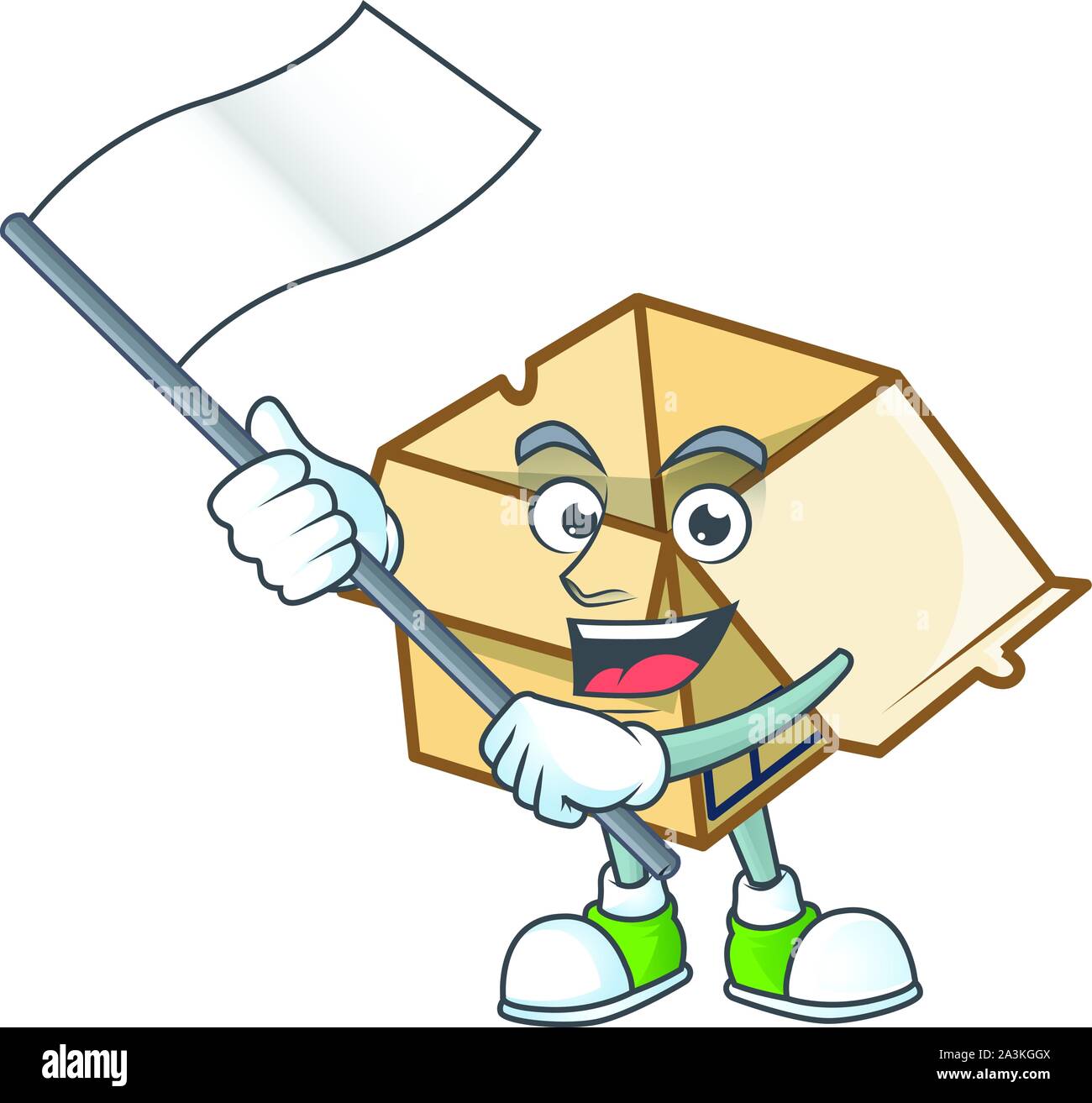 With flag cardboard open isolated on white background Stock Vector ...