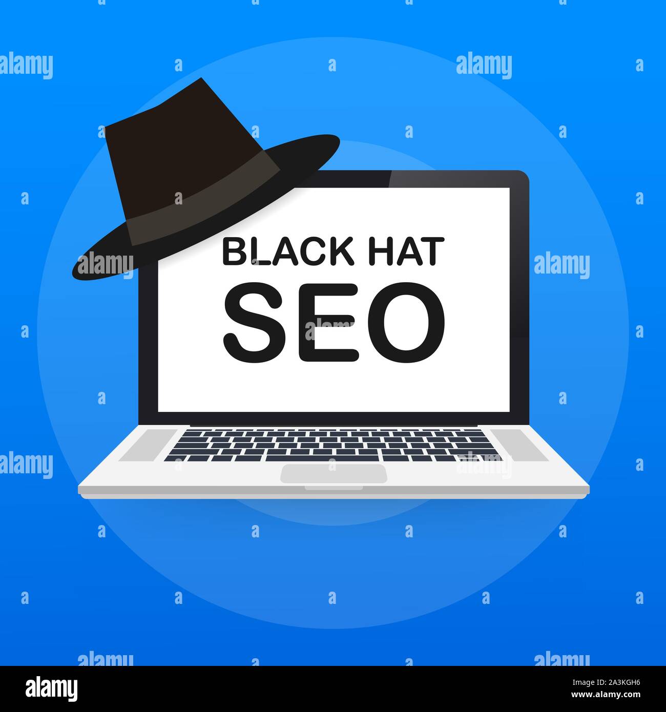 Black hat seo banner. Magnifier, and other search engine optimization ...