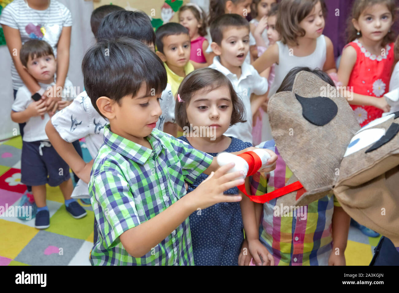 Birthday two years in the kindergarden . Children's birthday with ...