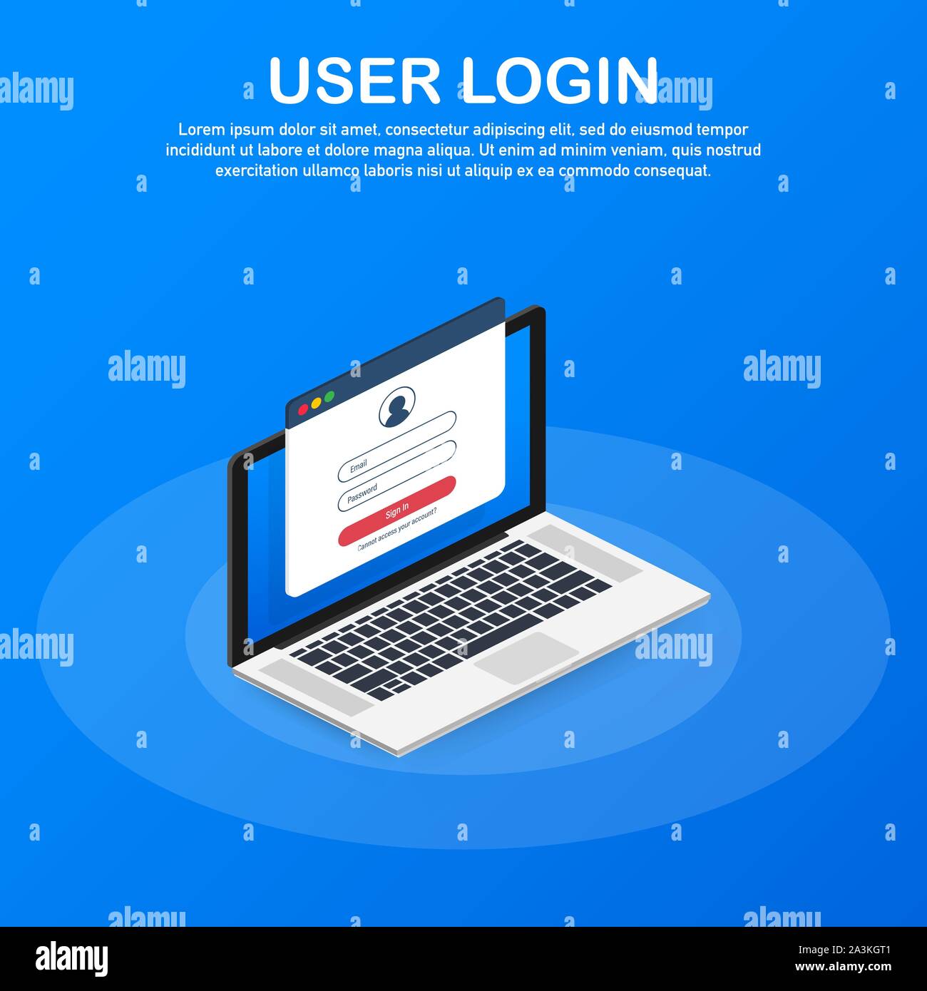 Sign in to account, user authorization, login authentication page ...