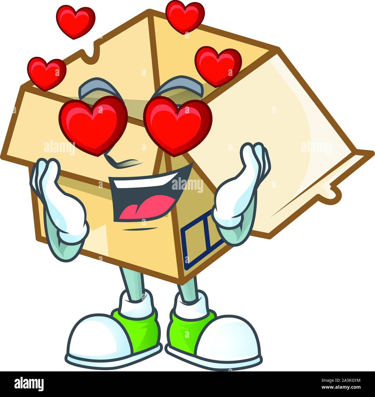 In love cardboard open in the cartoon shape Stock Vector Image & Art ...