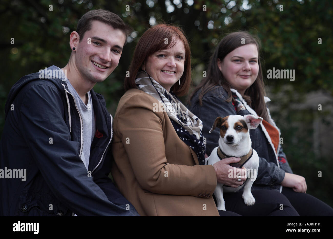 EMBARGOED TO 0001 THURSDAY OCTOBER 10 Students Paige Coope (right) and ...